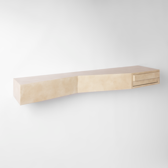 Parchment Facet Floating Shelf – Cuff Studio