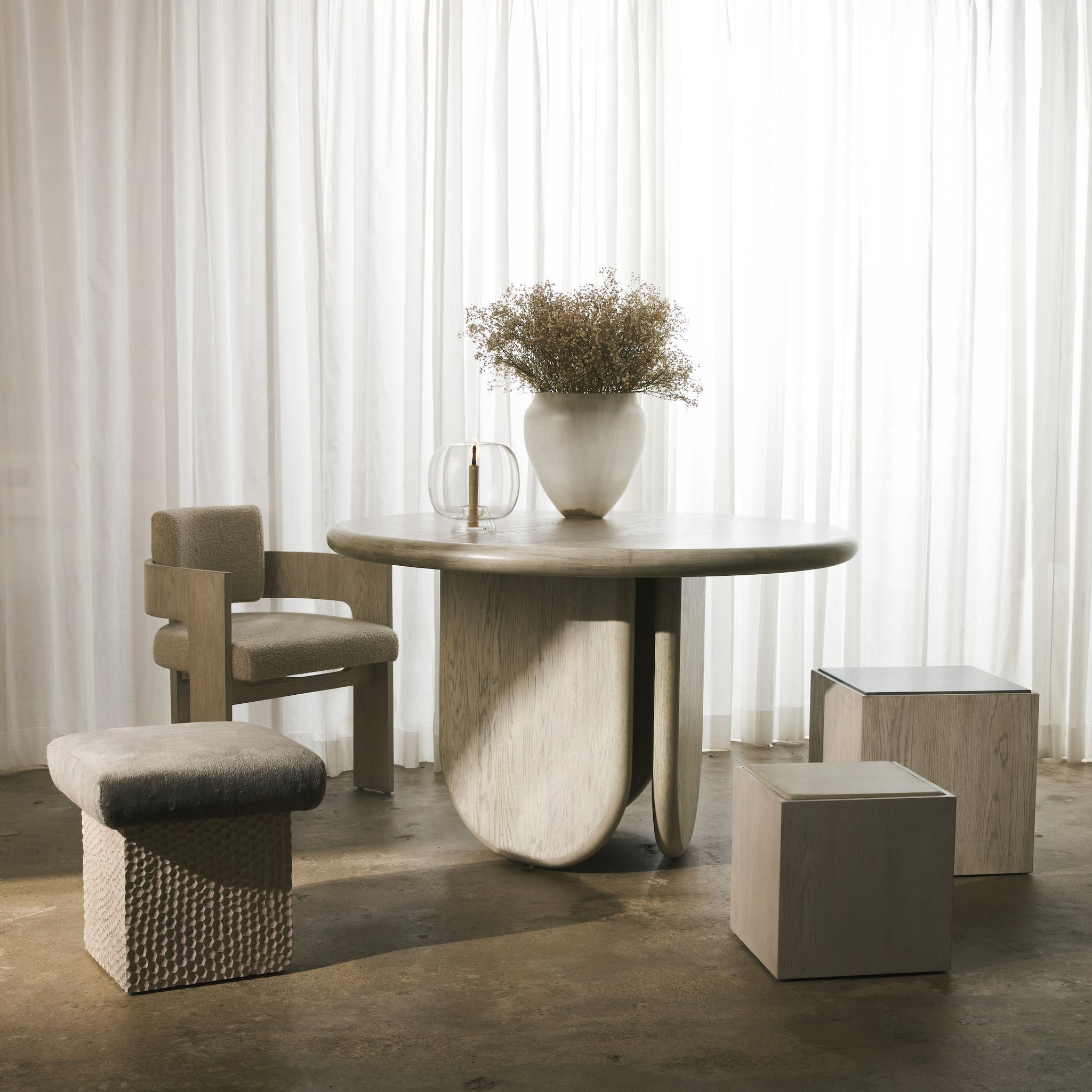 Chiseled Block Stool - COM – Cuff Studio