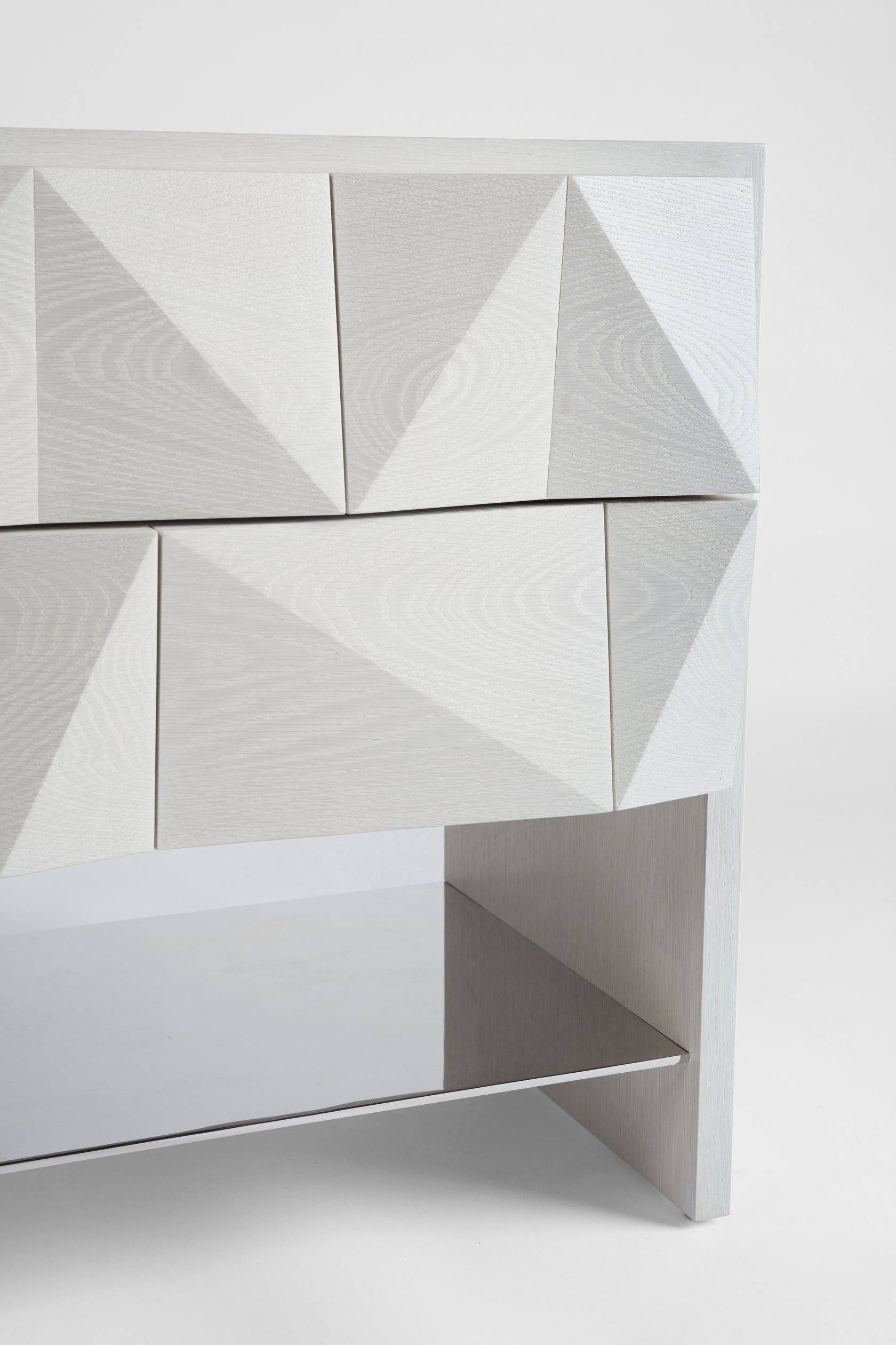 Facet Side Table with Shelf – Cuff Studio