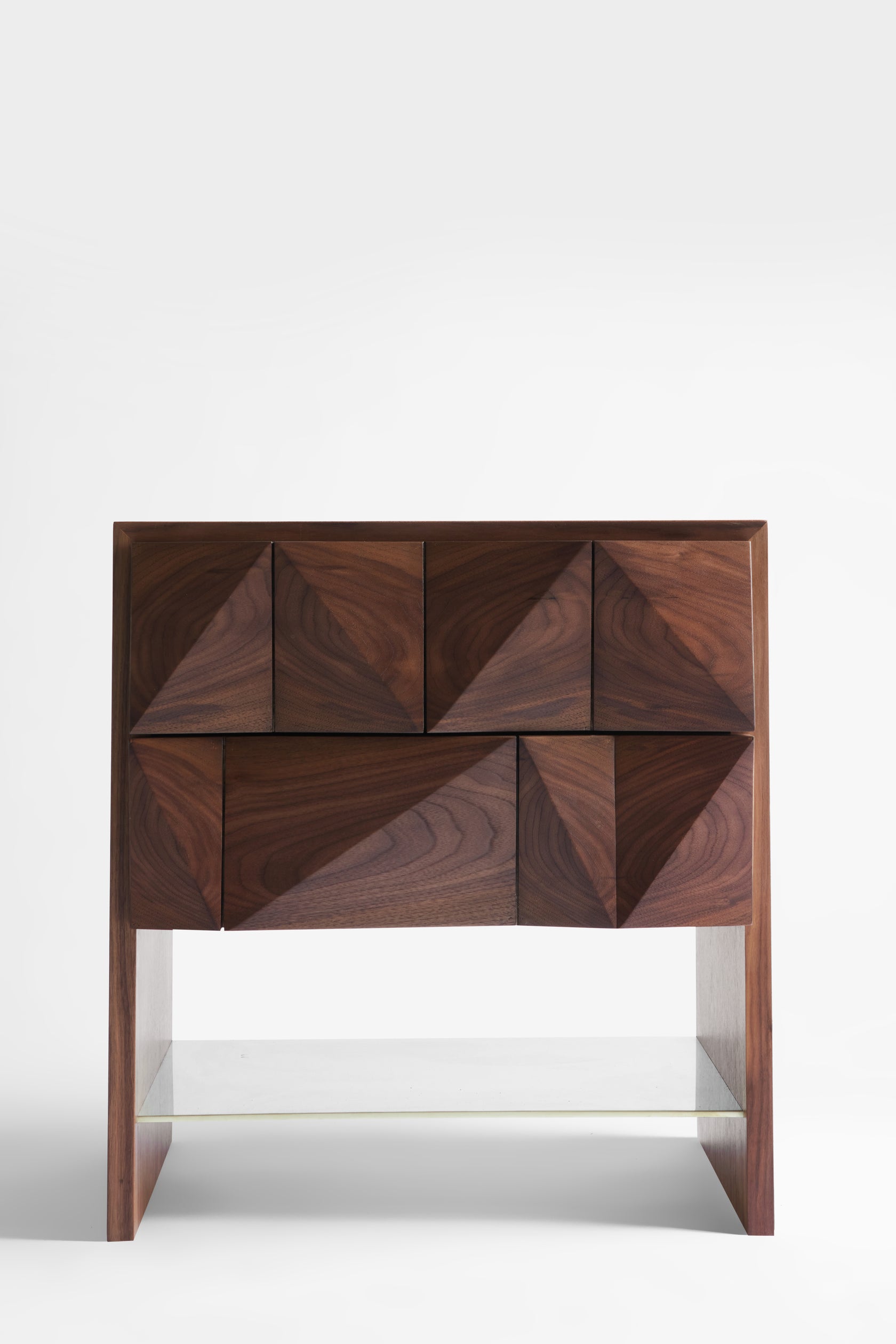 Facet Side Table with Shelf – Cuff Studio