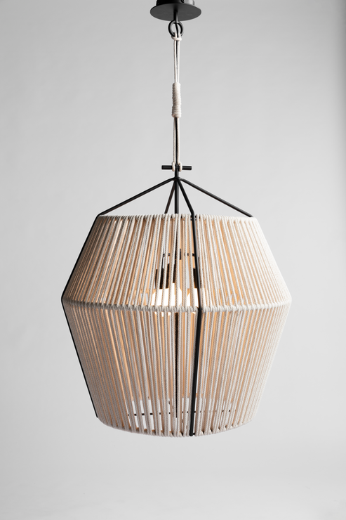 Gem Full Large Natural White Cotton Pendant - Expedited – Cuff Studio