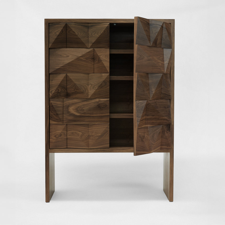 Facet Side Table with Shelf – Cuff Studio